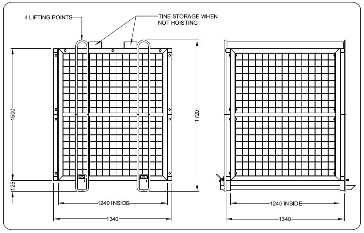 Welded Brick Cage : Safety Brick Cage : Crane Lift Brick Cage : Brick ...
